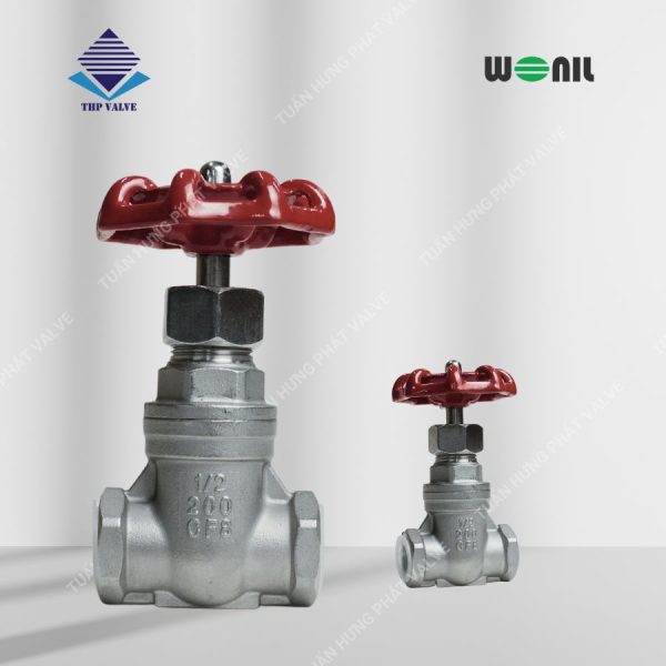 Van Cổng Wonil Nối Ren Tay Quay Inox DN 15 (1/2 inches)