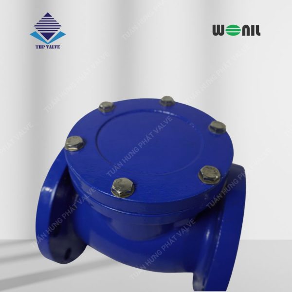 Van 1 chiều Wonil Lá Lật Mặt Bích Gang DN100